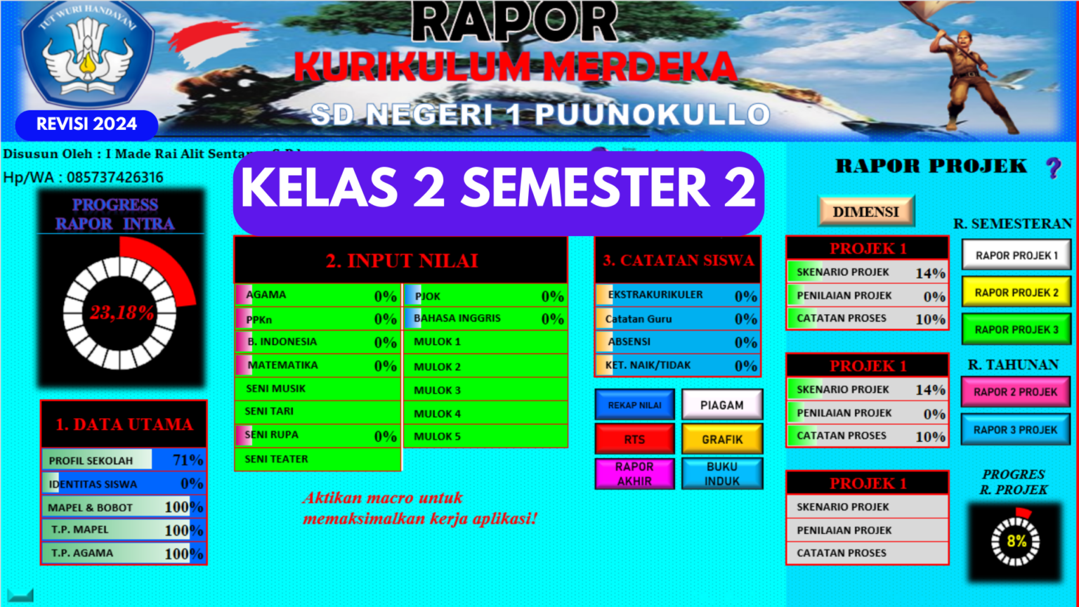 Aplikasi Rapor Kelas 2 Semester 2 Kurikulum Merdeka Revisi 2024 ...